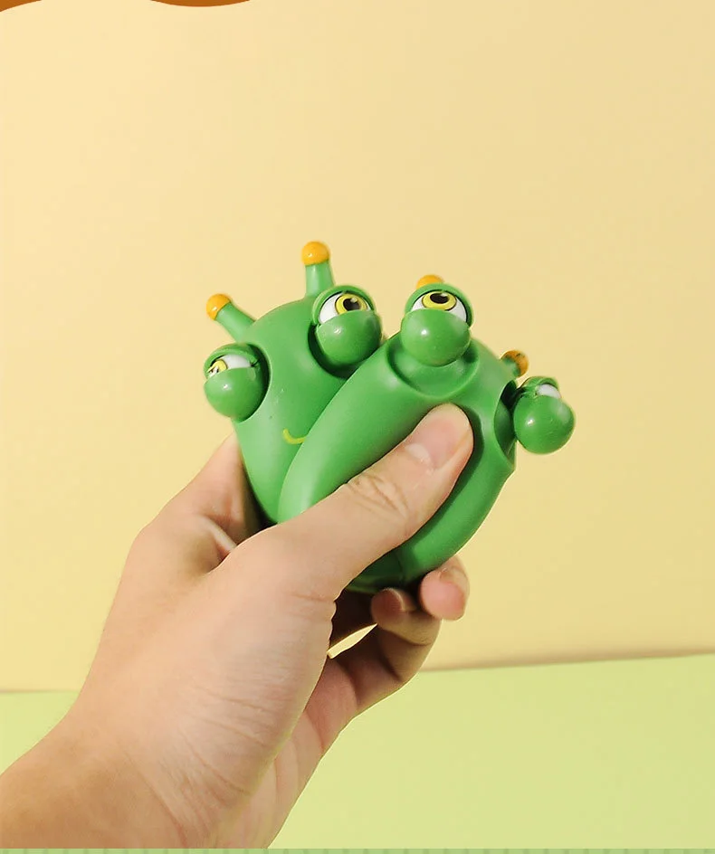 Kids Funny Fidget Toys - Stress Relief with Green Grass Worm