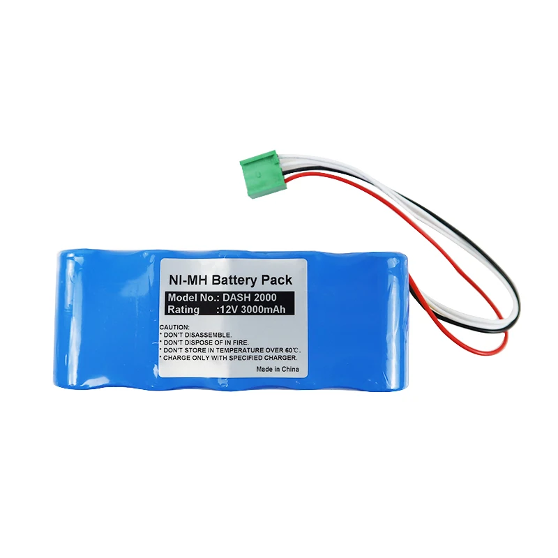 Ni-mh 12v 3000mah Replacement Medical Battery For Dash 2000 92916781 Md ...