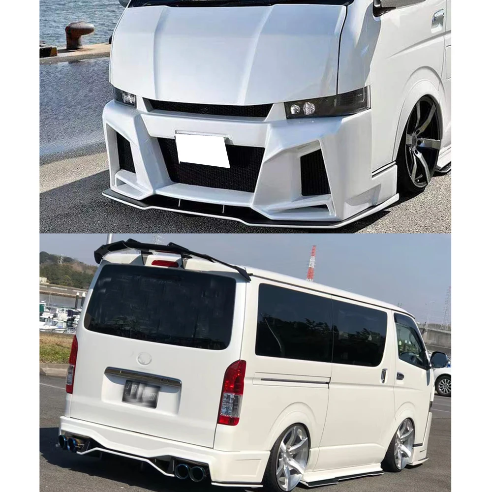 Hiace commuter 2005-18 bodykit Kitz-racing desgin full body kits narrow ...