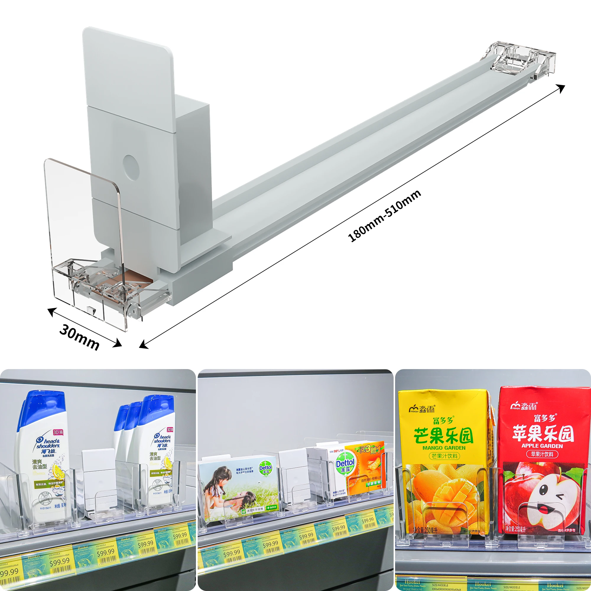 Alibaba.com: Gondola Shelving Pushers, Plastic Bottle Pusher Kit, 12 ...