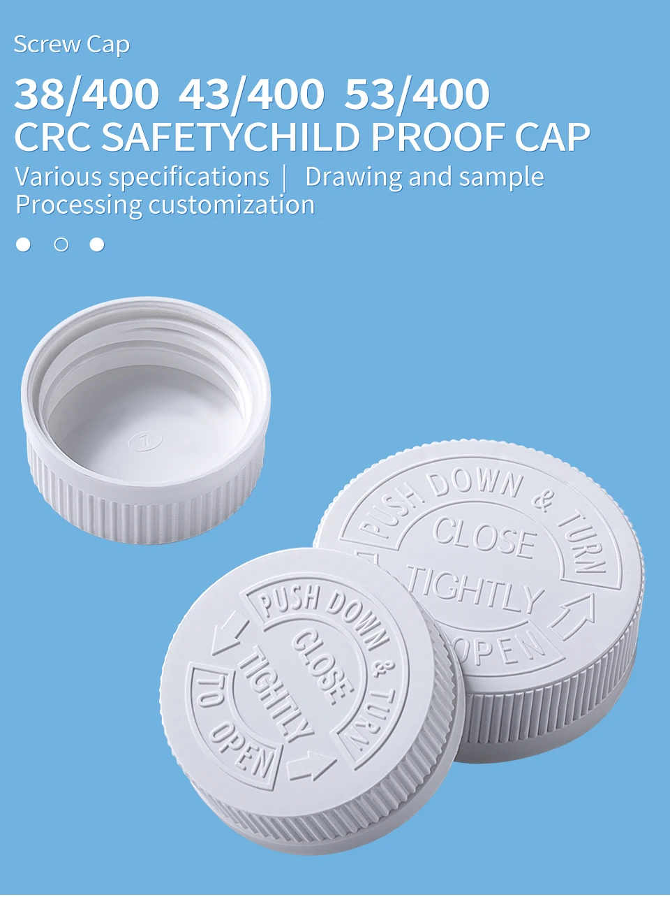 Plastic Medicine Pill Bottle Plastic Pp Crc Child Safety Tamper Proof ...