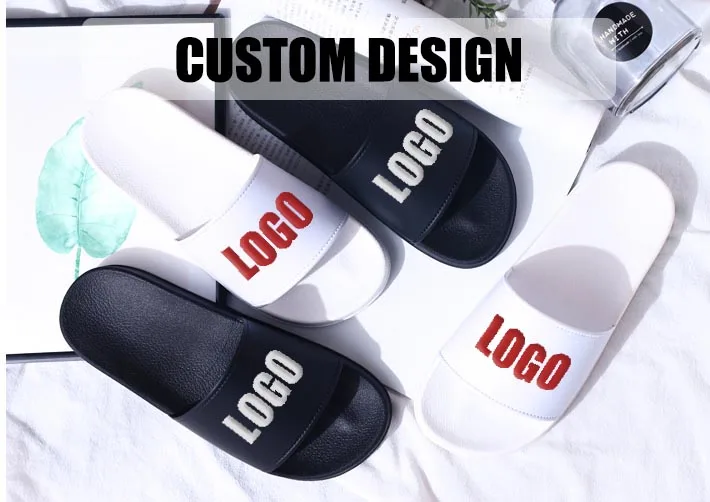 Promotional Team Outdoor Mens Color Slides With Logo 3d Printed ...
