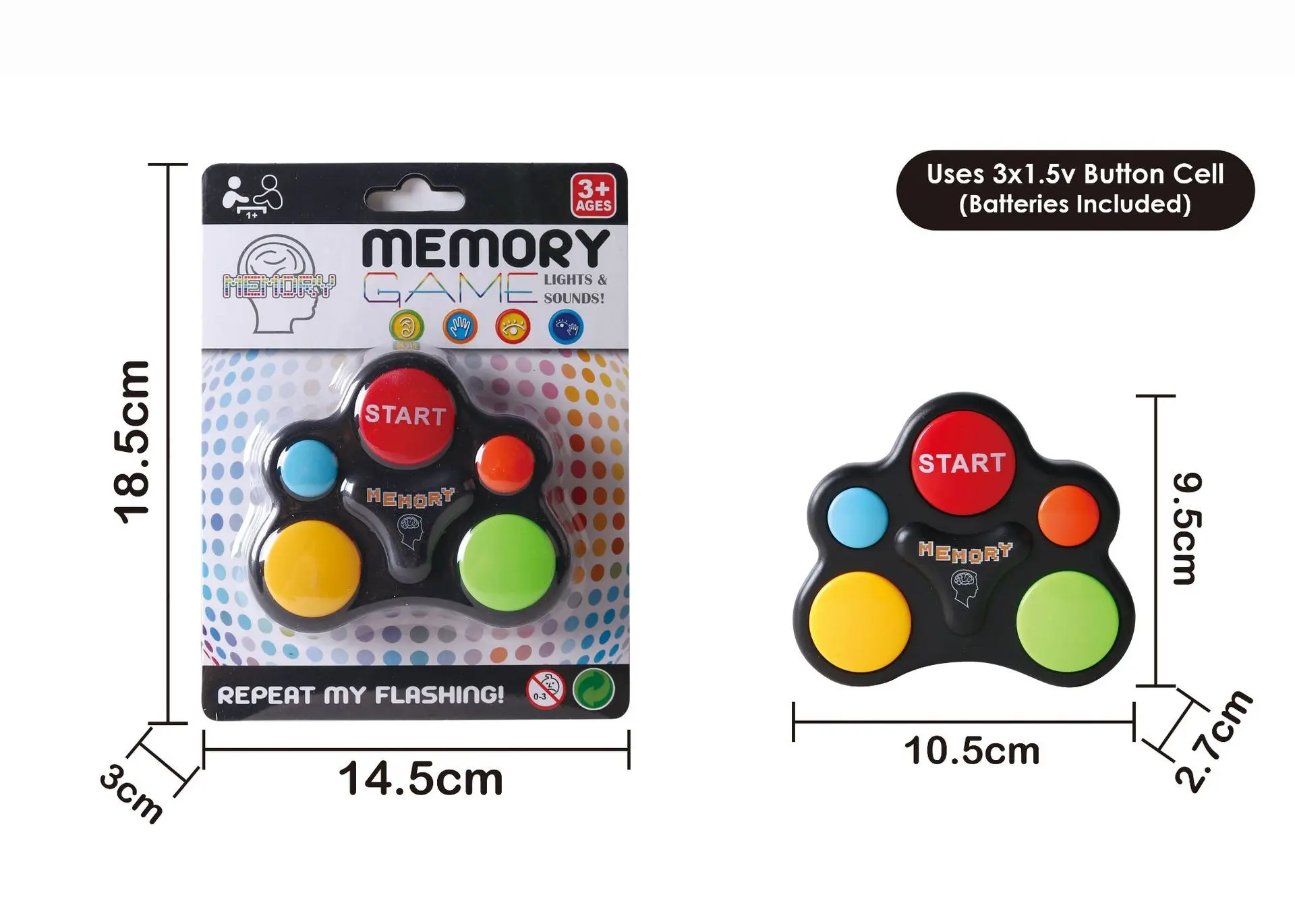 Mini Size Kids Memory Brain Toys Flashing Cube Follow Game Electric ...