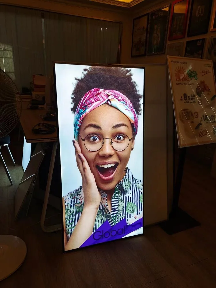 Customized A1 A2 A3 A4 Restaurant Menu Sign Board LED Light Box