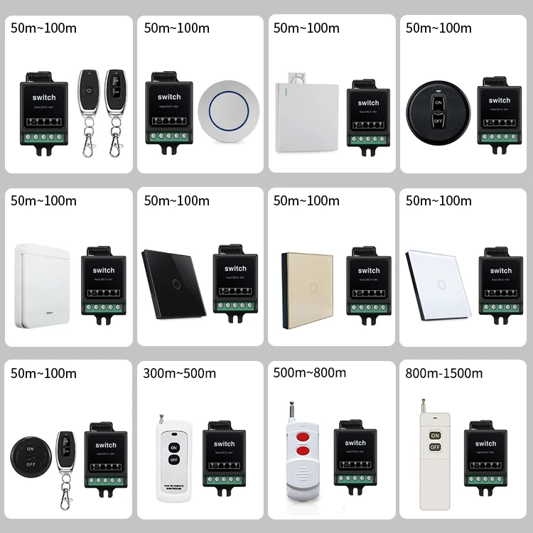 Dc 5v Rf Remote Controller Dry Wireless Door Contact Switch Interruptor ...