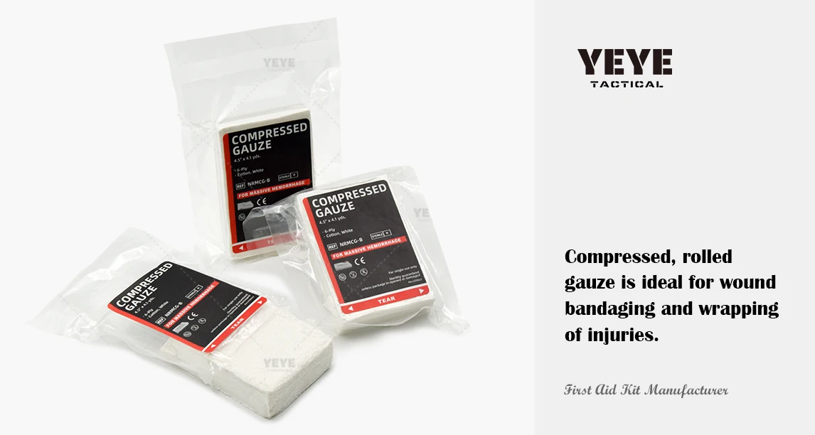 Trauma Wound Mini Packing Medical Emergency Portable Z-fold Compressed ...