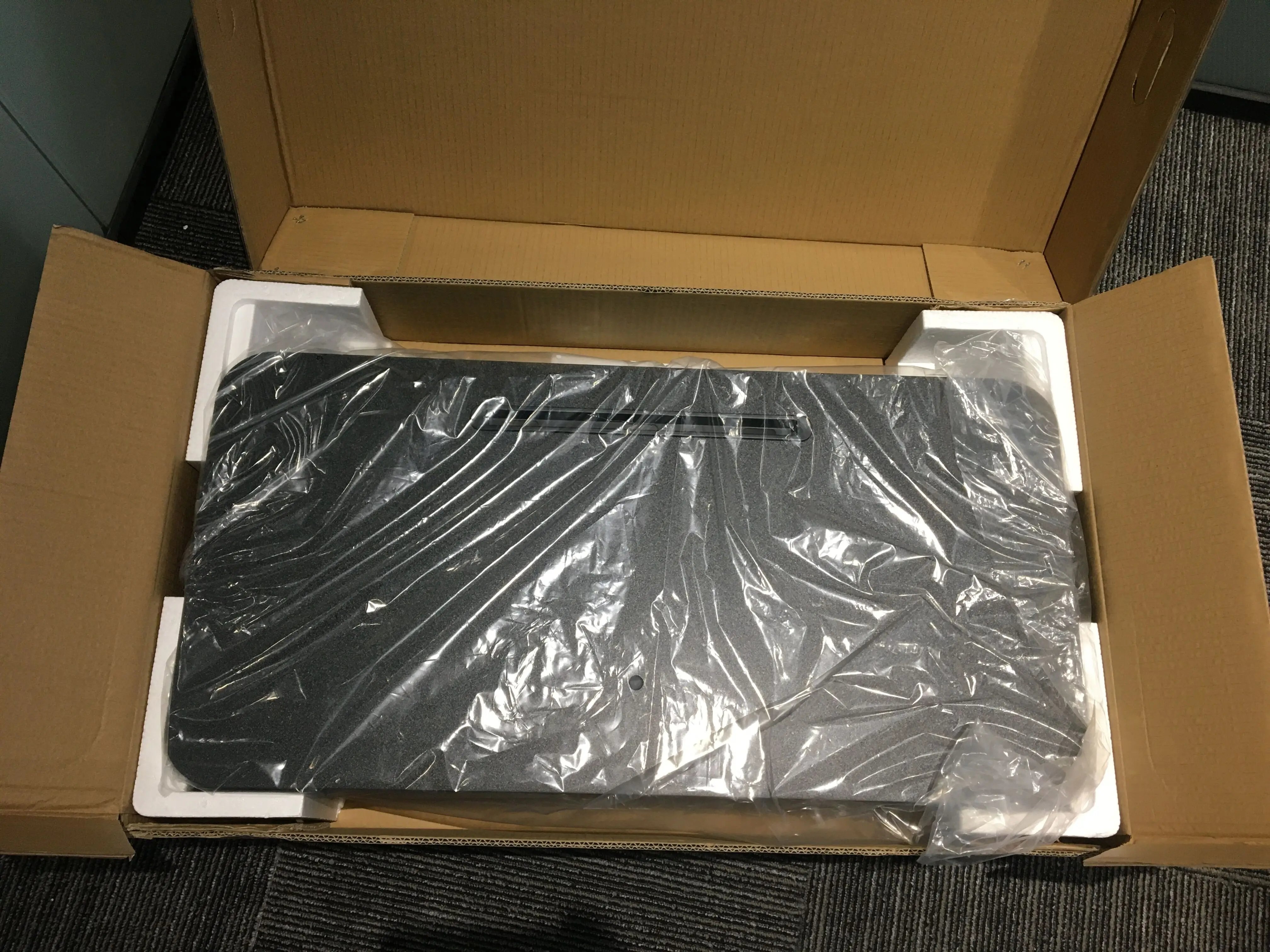 Height Adjustable Mdf Tabletop Pneumatic Riser Office Home Sit-stand ...