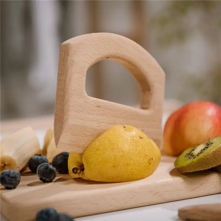 Montessori Chopper With Cutting Board Wooden Kids Knife For Cooking And ...