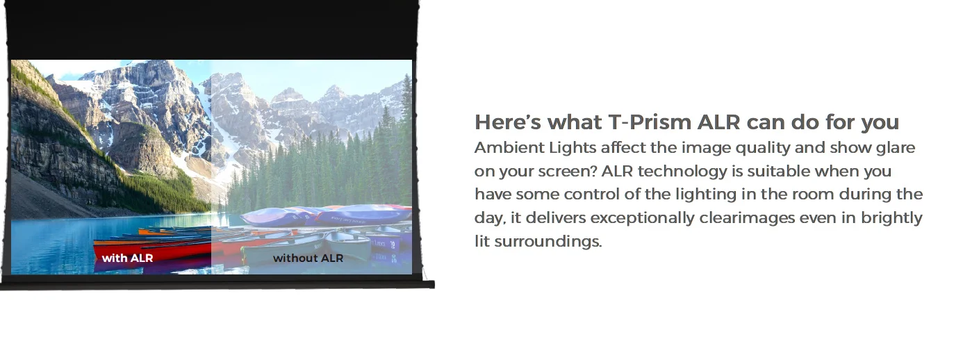 Screen Pro 100 Inch Tab Tensioned Projection Screen Ust Alr Ambient ...