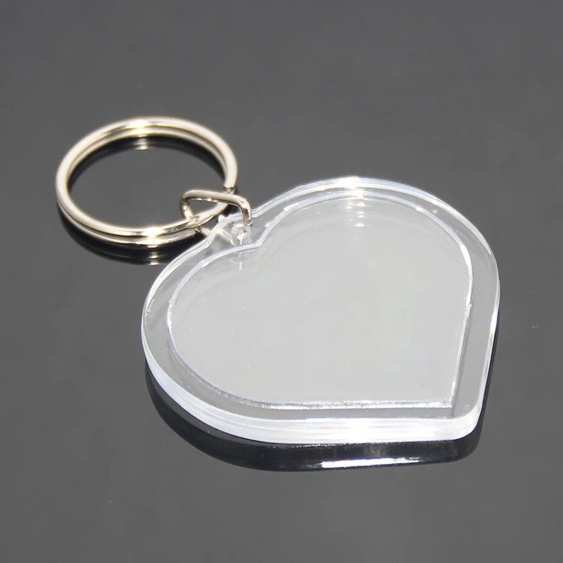 Clear Key Chain - Transparent Keyring with Acrylic Photo Frame