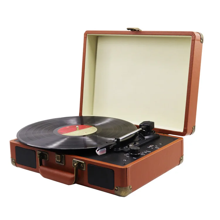 Portable Suitcase Phonograph Vinyl Record Player - Retro Audio