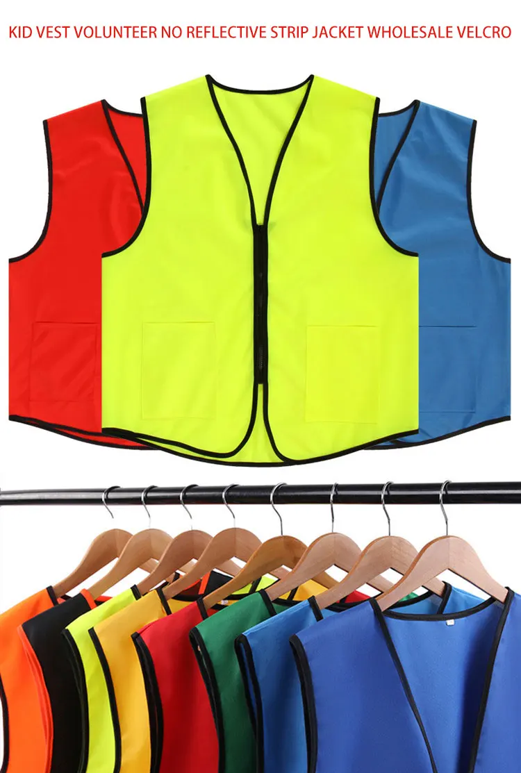 Factory direct sales Fluorescent colored children/kid vest volunteer no ...