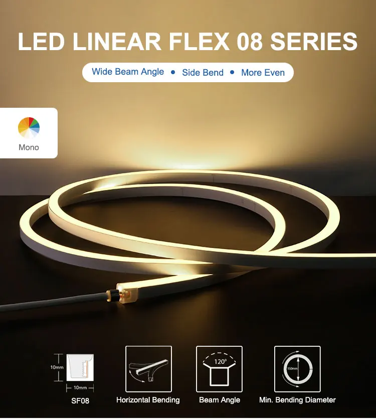 Ce Rohs Ul Neon Led Silicone 2835 4000k Outdoor Waterproof Ip68 24v 10w ...