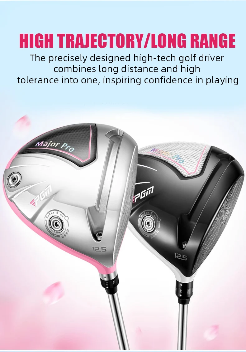 PGM LTG048 women golf clubs complete set pink full golf club set with ...