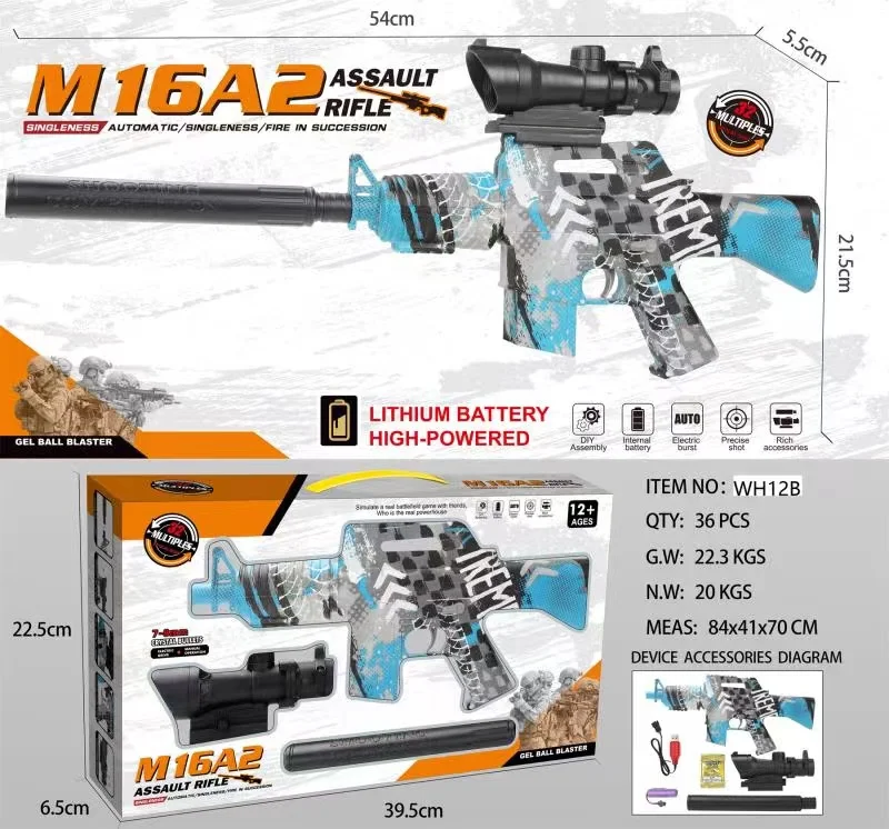 High Quality M16 Black Gel Blaster Accessories De Metal Gellet Depot ...