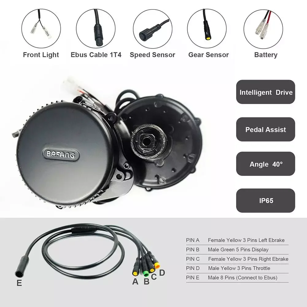 Bafang BBS02 48V 750W Ebike Conversion Kit with DPC-18 Display