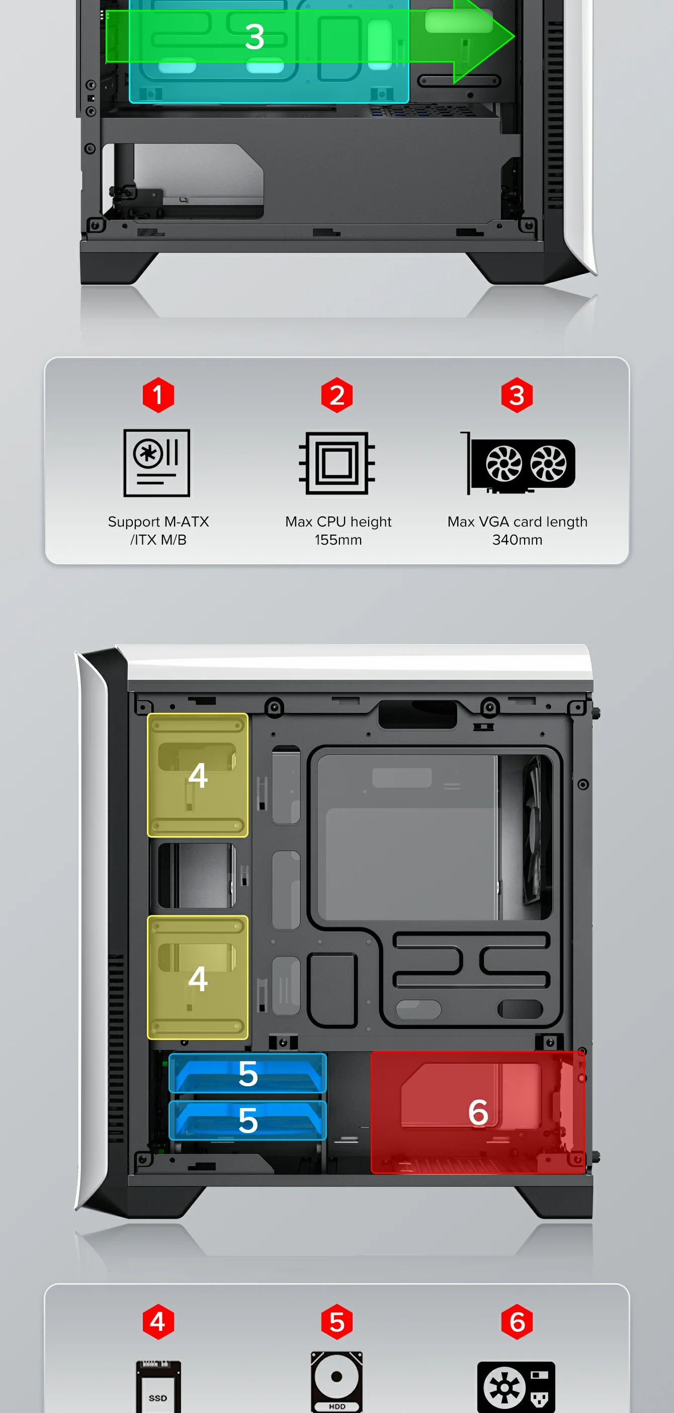 Gamemax Computer MATX Gaming Case - Mini Tower Support