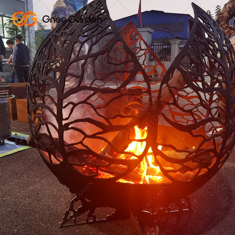 Campfire Fireball Fire Pit Metal Sphere Fireball Outdoor - Buy Campfire ...