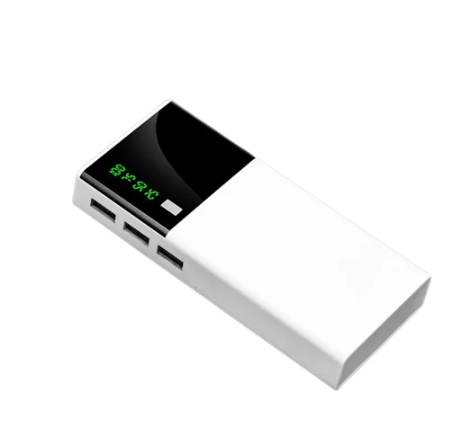 2000mah Portable Power Bank Mirror Led Screen Display Powerbanks Green ...