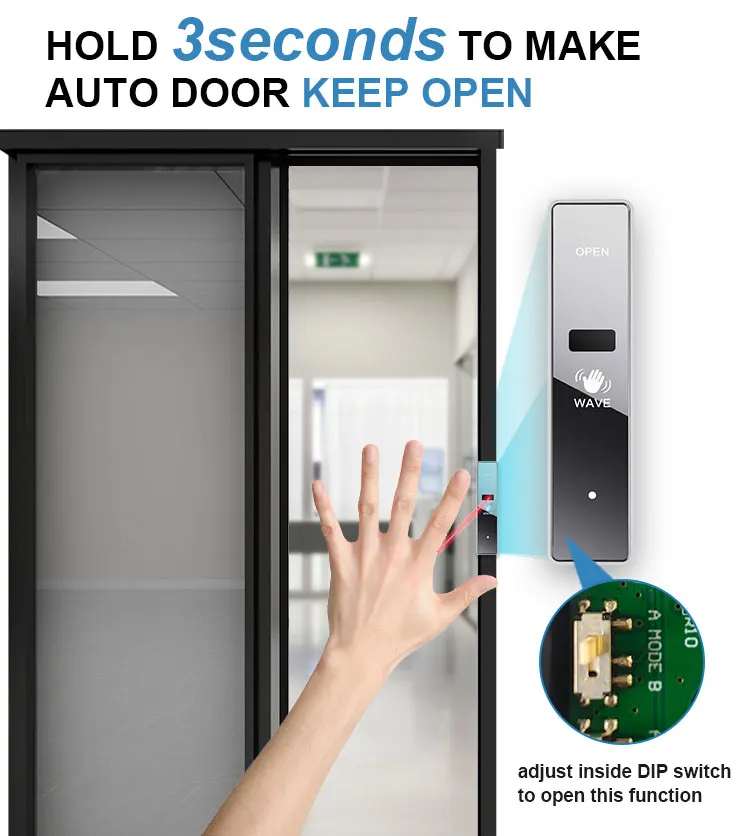 Doortec PB21 - Touchless Automatic Door Opener for Sliding Doors