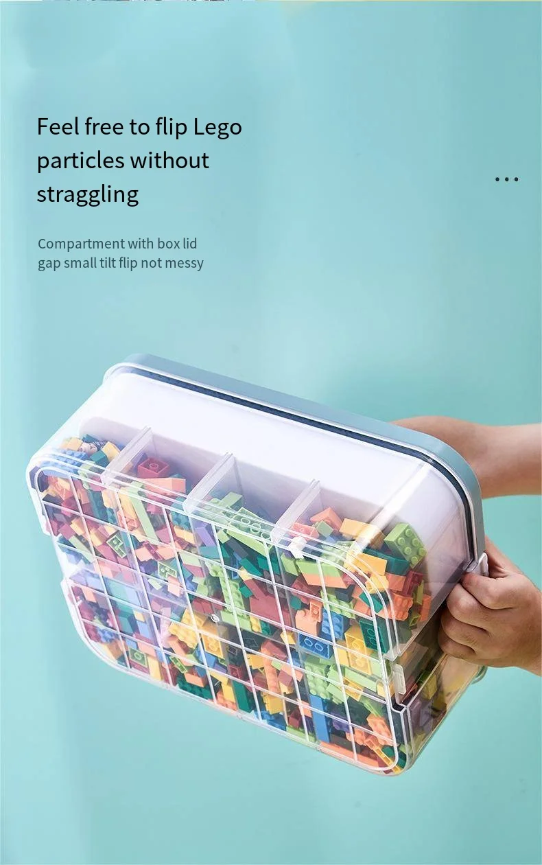 New Design Legos Building Blocks Storage Box Bricks Sorting Storage Bin ...