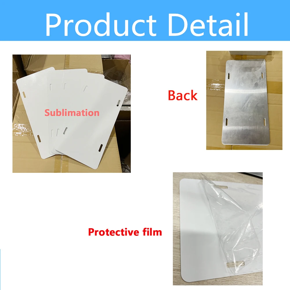 Personalized Sublimation License Plates - 12''x6'' Aluminum