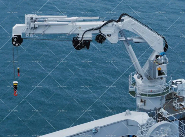 Marine Lifting Yacht Crane Marine Hydraulic Knuckle Telescope Fold ...
