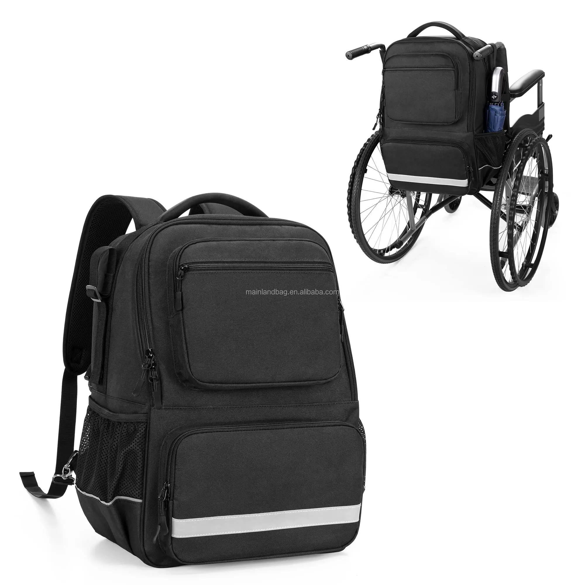 Wheelchair Backpack Wheelchair Bag for Back of Chair Wheelchair Bag to ...