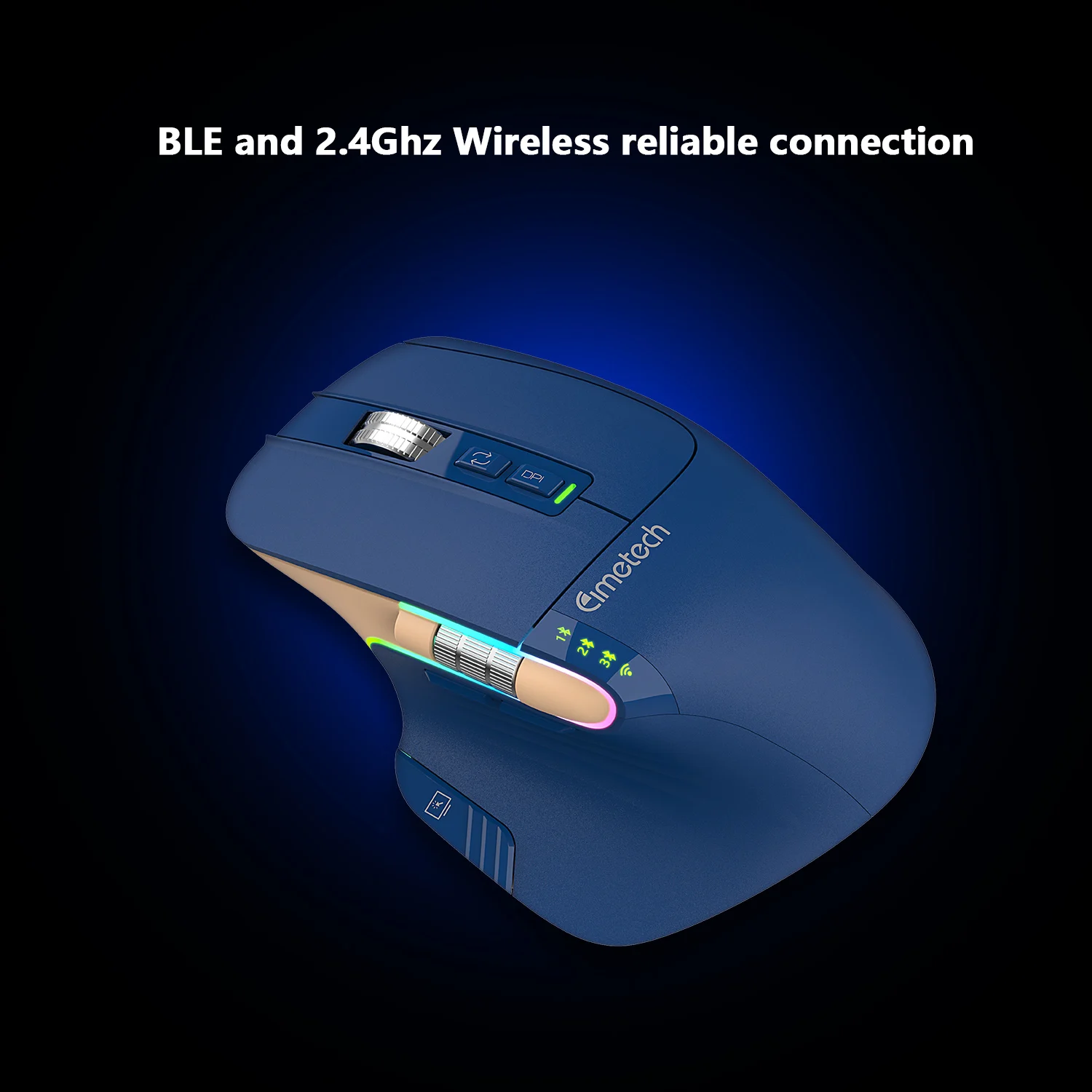 Oem Rechargeable Ergonomic 8d Light Rgb Ergonomic Mouse Bt 2.4ghz ...