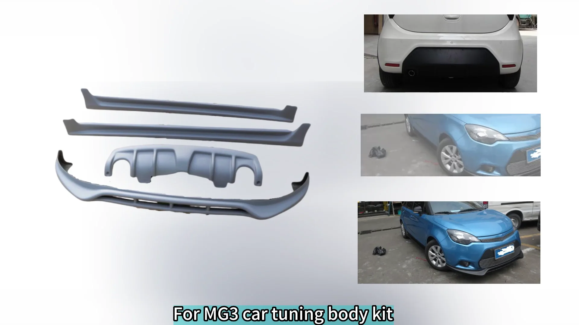 Auto Body Systems Wide Body Kit Pp Car Rear Diffuser Lip Bumper Part ...