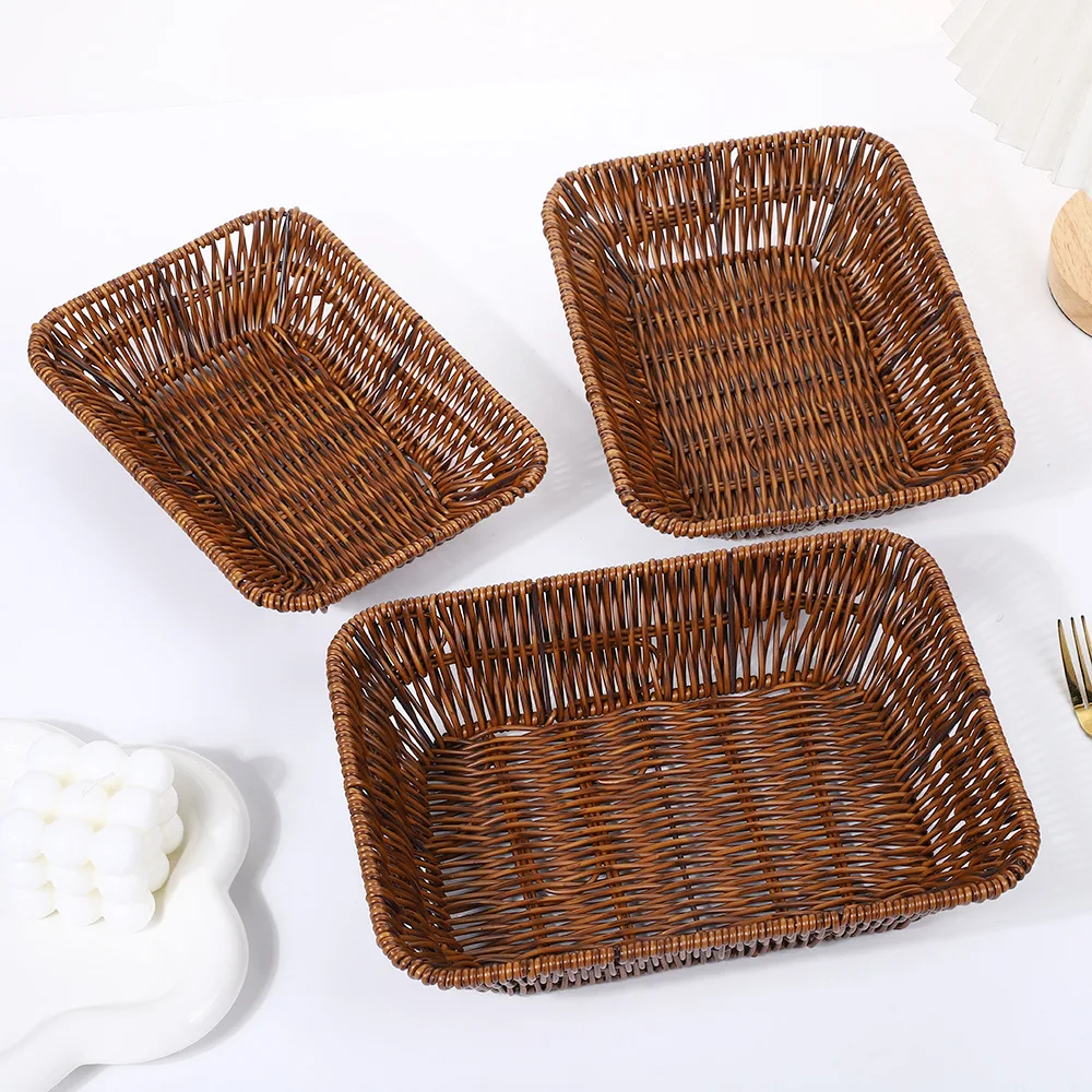High Quality New Design Different Sizes Pe Round Rectangle Woven Bread ...