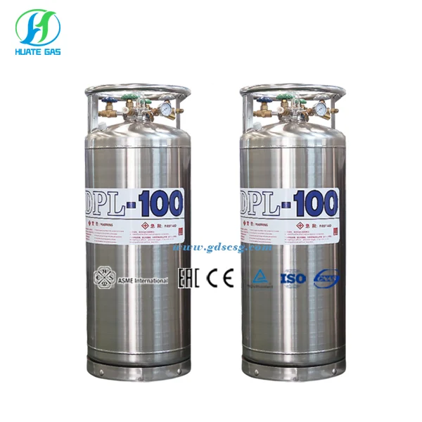 Small Size 100L Cryogenic Dewar Tank Gas Cylinder with 1.33mpa for ...