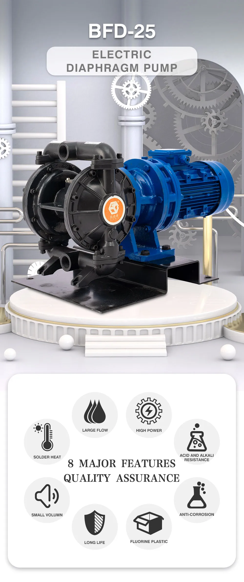 GODO BFD-25G High Efficiency Cast Steel Diaphragm Pump Electric Pump ...