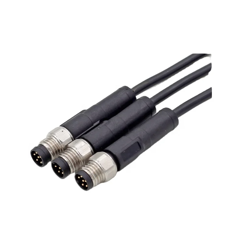 M8 Circular Sensor Connectors Waterproof Ip67 Stainless Steel 6pin Male ...