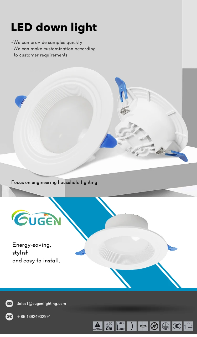 Ceiling Smd Recessed Downlight Surface Mounted 10w 15w 20w 30w Round ...