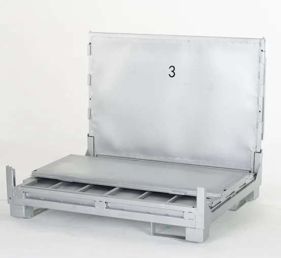 Metal Storage Foldable Shipping Basket Crate Rubber Block Shipping Mb5 ...