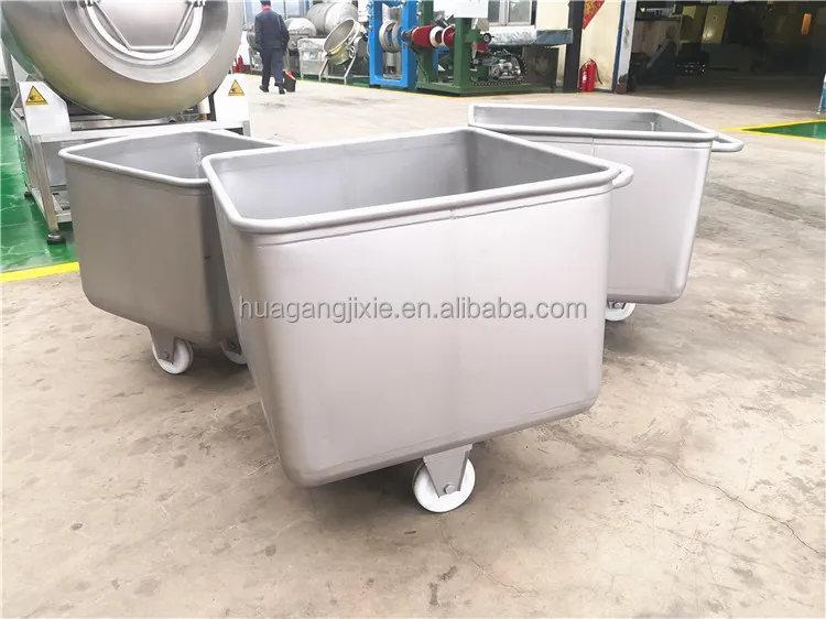 304 Stainless Steel Food Trolley 200l Meat Eurobin Food Skip Cart 100l ...