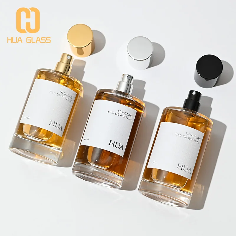 50ml Round Glass Perfume Spray Bottle with Aluminum Cap