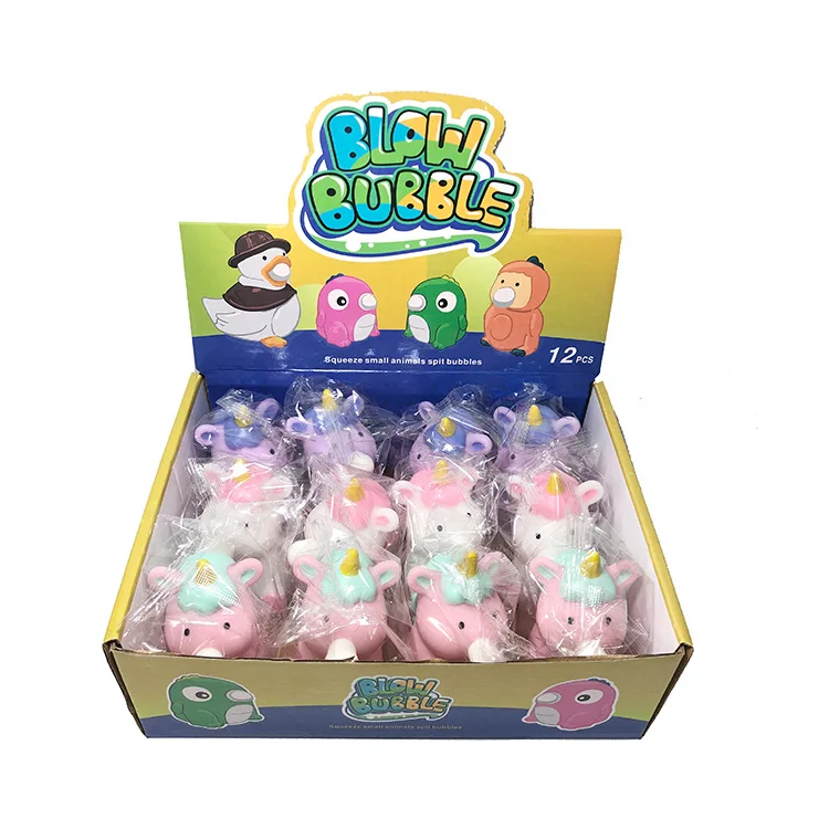 Wholesale Cartoon Unicorn Model Decompression Blowing Bubble Squeeze ...
