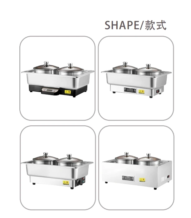 Smart Stainless Steel Buffet Set With Chaffing Dishes And Two Soup Pots ...