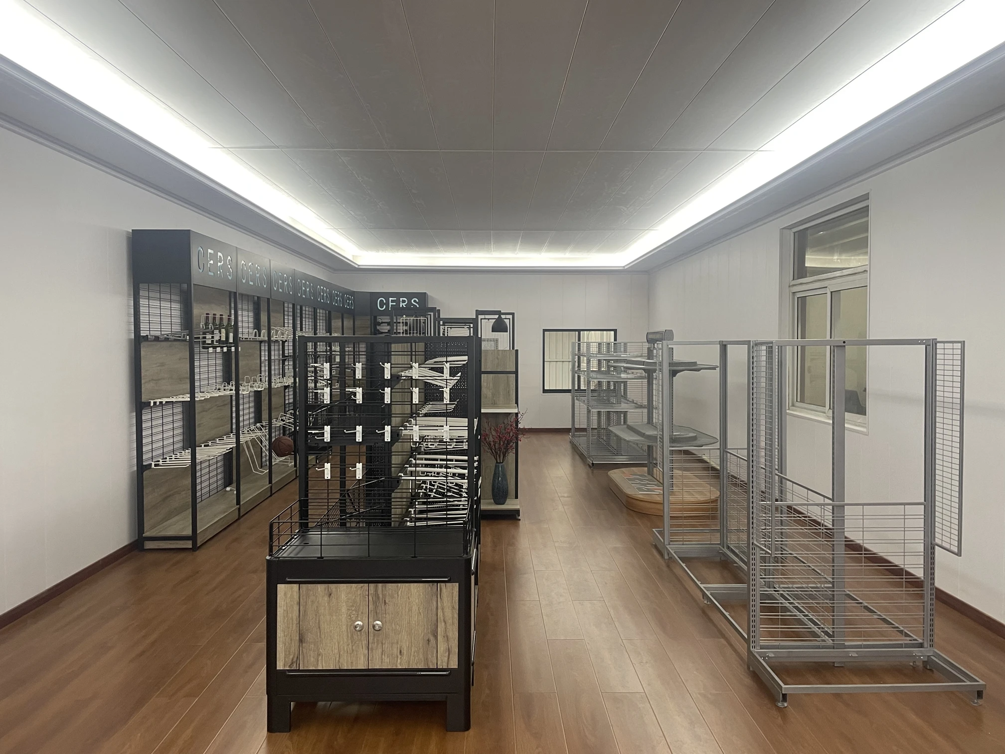 Foldable Mesh Supermarket Storage Cage Supermarket Display Collapsible ...