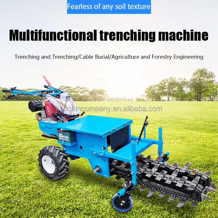 Multi-functional Chain Trencher Machine Diesel High Horsepower Cable ...