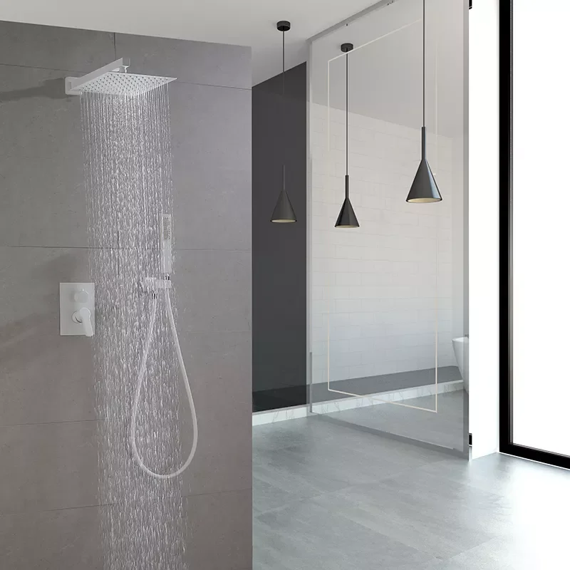 Aida Control Concealed Watermark Shower Faucet White Appearance ...