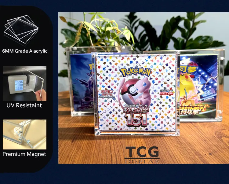 Tcg Factory Custom Pokemon Japanese Acrylic Booster Box Display Case ...