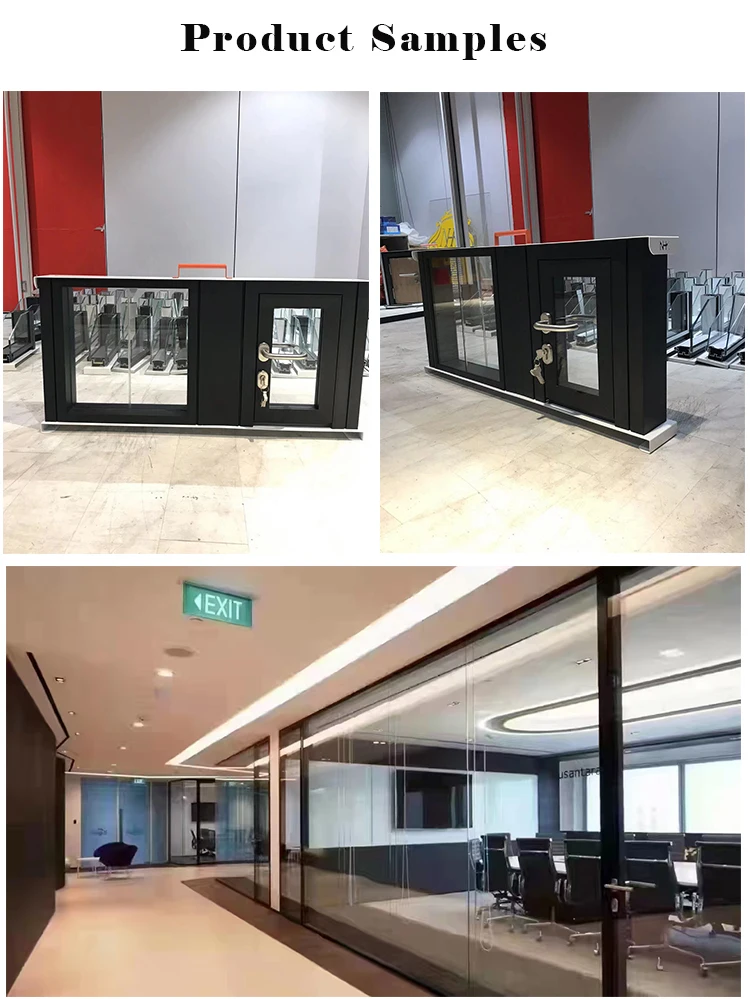 Modular Modern Demountable Office Partitions Tempered Single Double ...