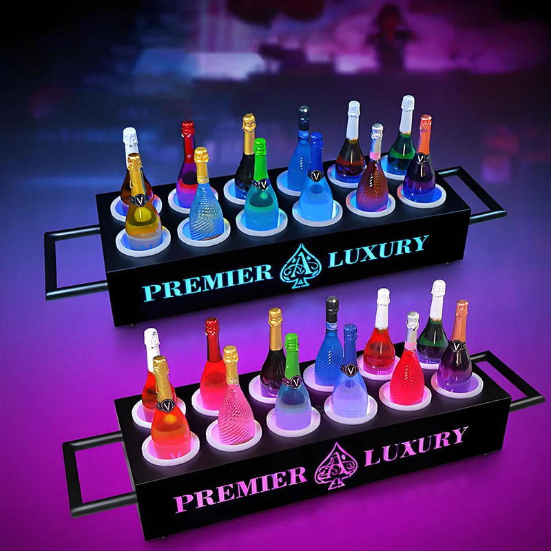 Factory Wholesale Led Charging Ktv Luminous Wine Rack Metal For ...