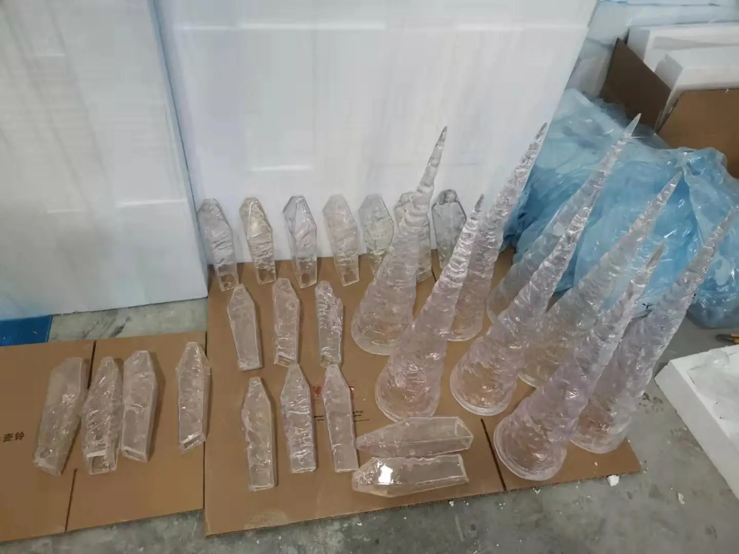 Visual Display Artificial Clear Resin Icicles - Christmas Decor