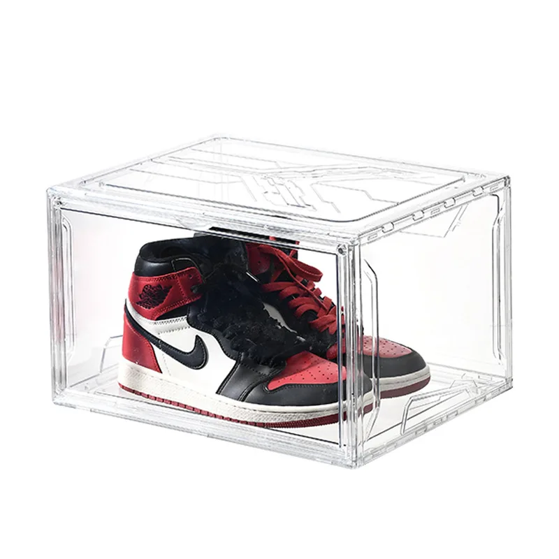 Clear Plastic Shoebox Stackable Sneaker Shoe Storage Boxes Transparent ...