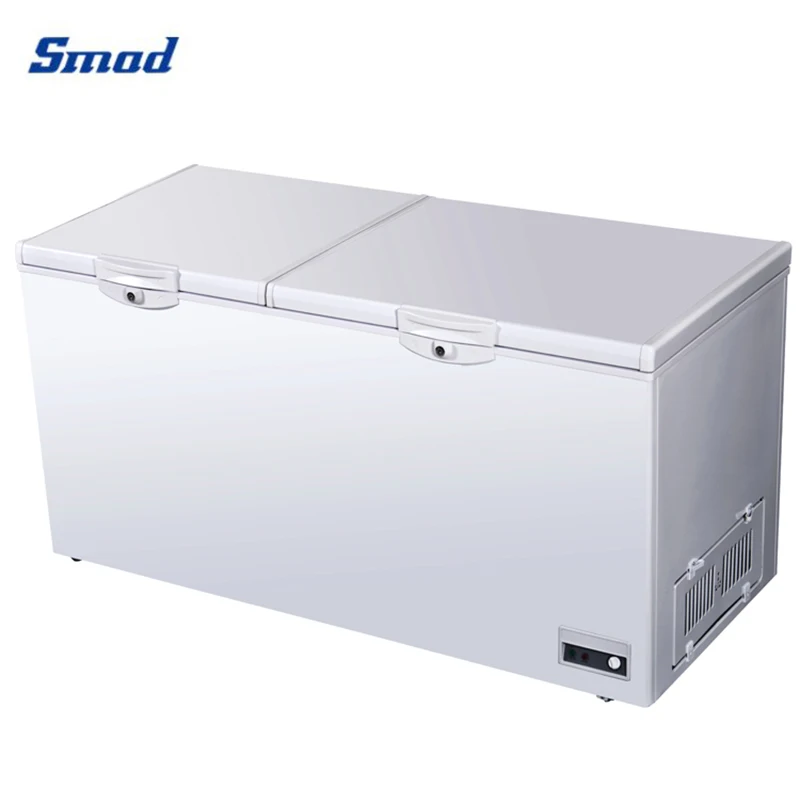 SMAD 520L White Double Door Ice Chest Freezer - 1 Year Warranty