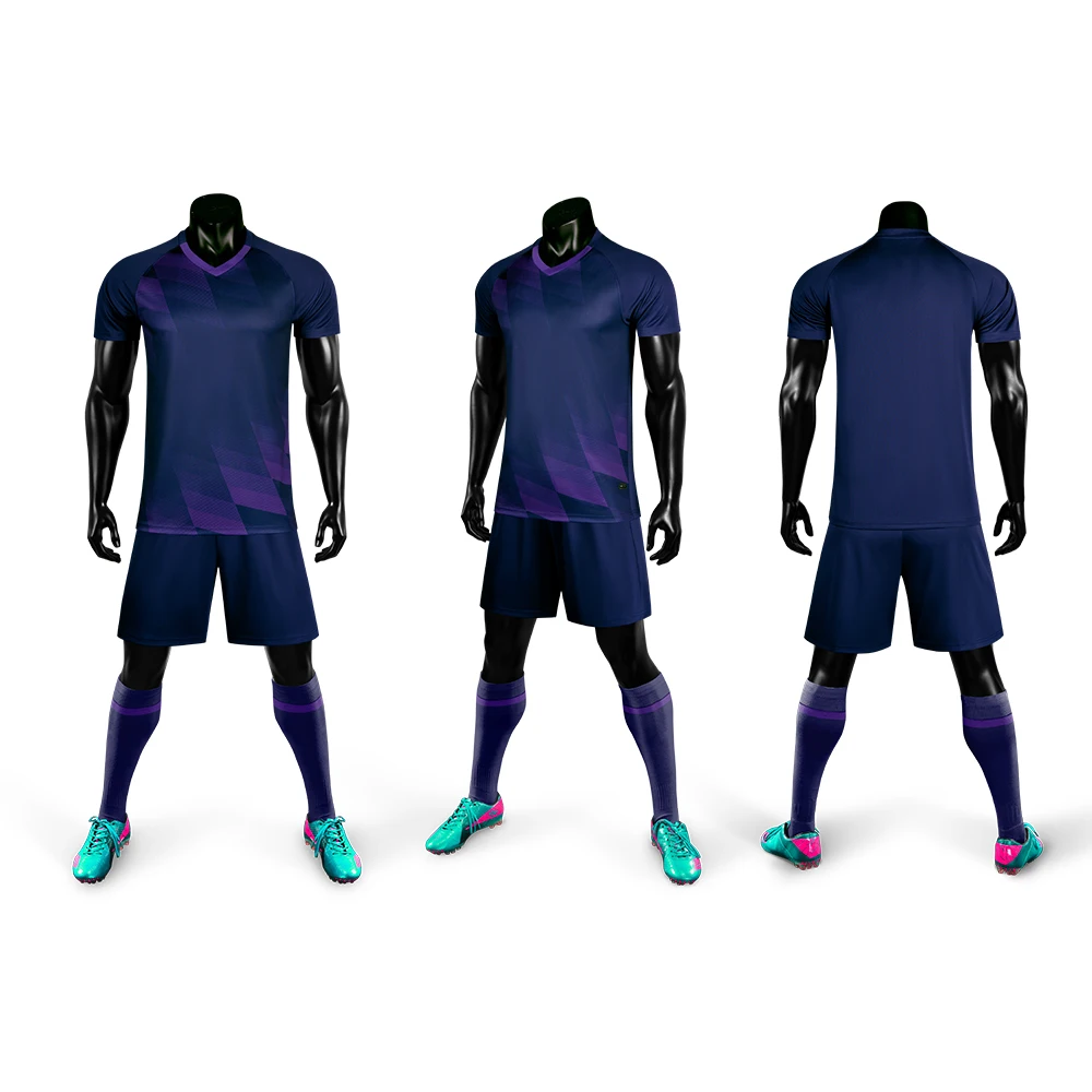 Custom Quick Dry Blue Soccer Uniforms School Team Football Goalkeeper ...